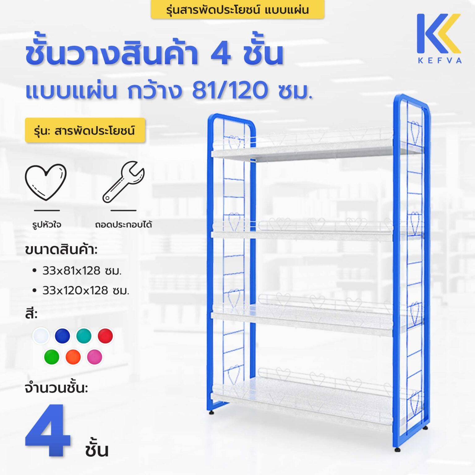 ชั้นวางอเนกประสงค์ ชั้นวางสินค้าเฉพาะอย่าง [ทุกรุ่น] KEFVA