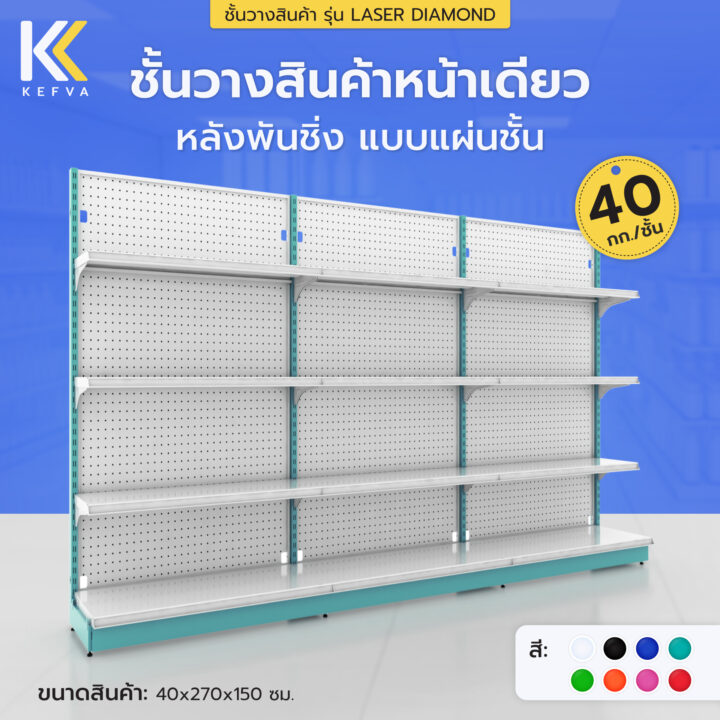 ชั้นวางสินค้า ชั้นวางของ เชลฟ์ร้านค้า พร้อมส่ง [Kefva]